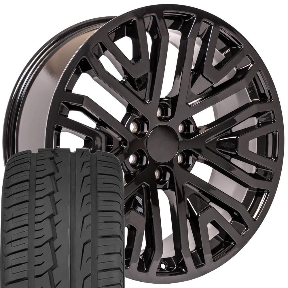 OE Wheels CV37 22 Inch Rims and Tires Fit Sierra 1500 Style 6x139.7 ...