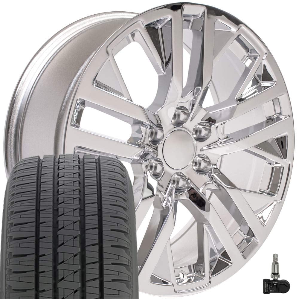 OE Wheels CV38 22 Inch Rims and Tires Fit Sierra 1500 Style 6x139.7 ...