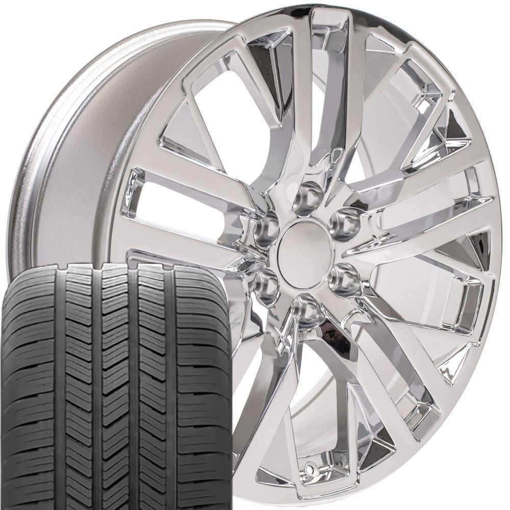 OE Wheels CV38 22 Inch Rims and Tires Fit Sierra 1500 Style 6x139.7 22x9 Chrome - Hollander 5903 ...