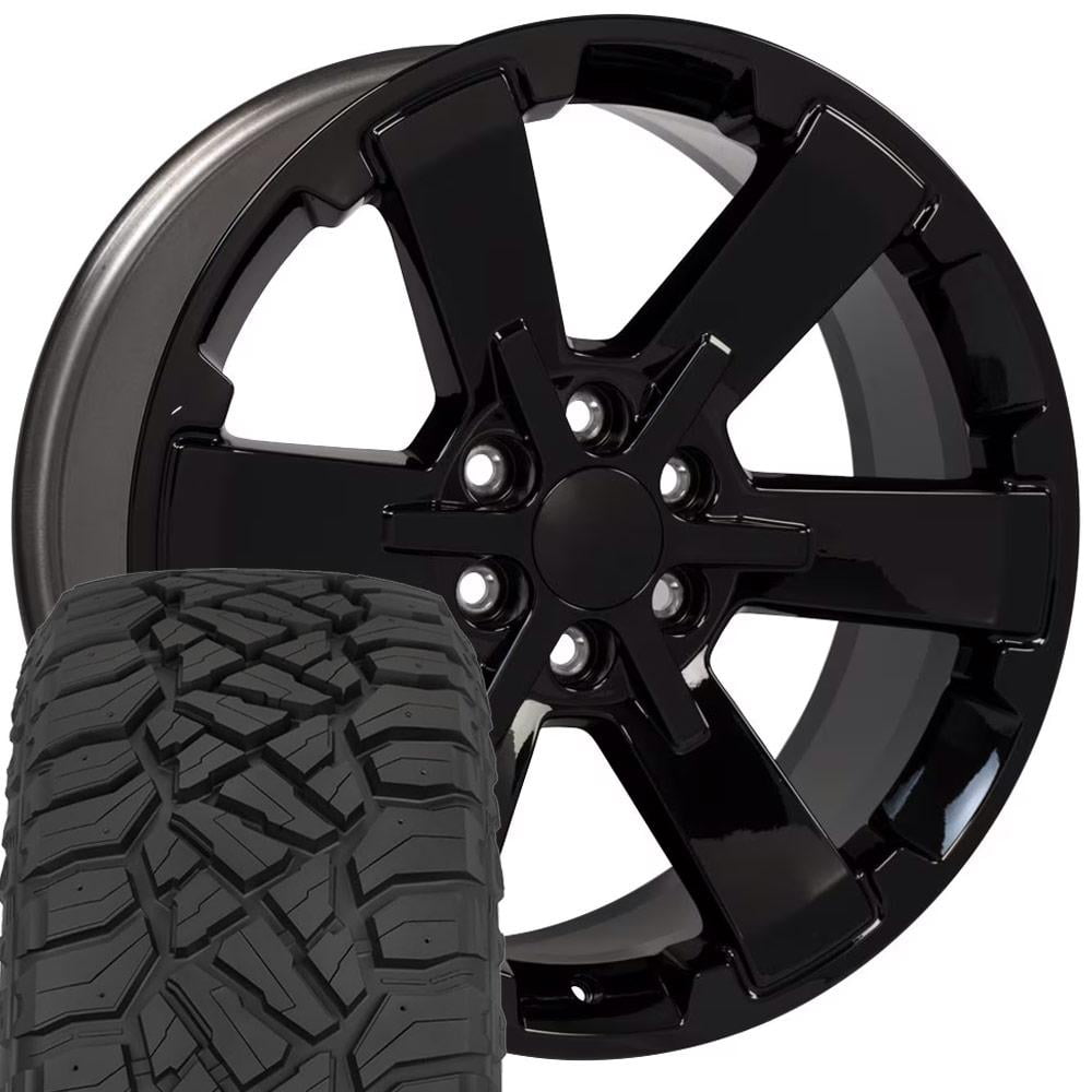 OE Wheels CV41B 22 Inch Rims and Tires Fit Silverado 1500 Rally Style ...