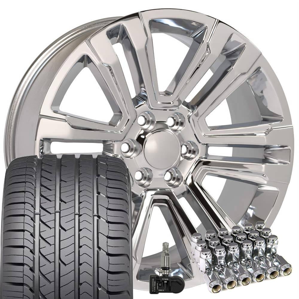 OE Wheels CV44 22 Inch Rims and Tires Fit Yukon Denali Style 6x139.7 ...
