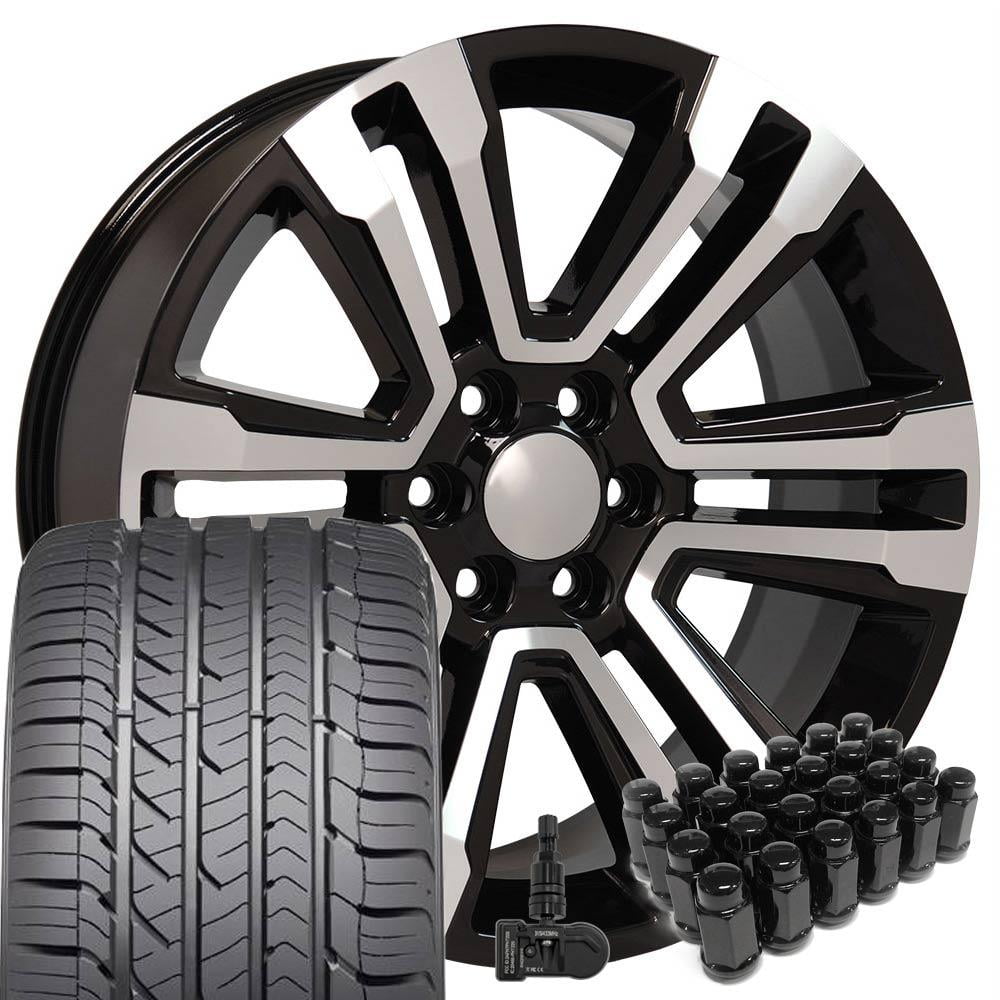 OE Wheels CV44 22 Inch Rims and Tires Fit Yukon Denali Style 6x139.7 ...