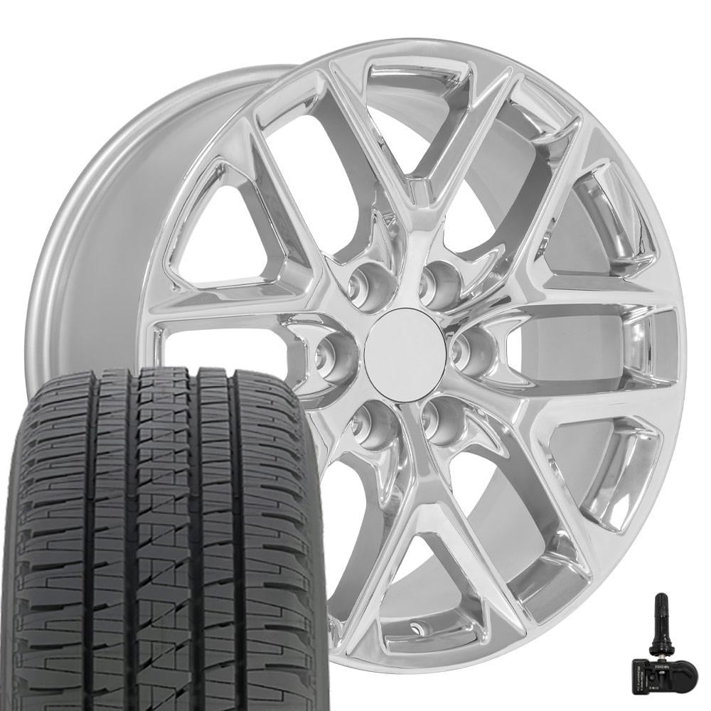 OE Wheels CV62 20 Inch Rims and Tires Fit Silverado 1500 Style 6x139.7 ...