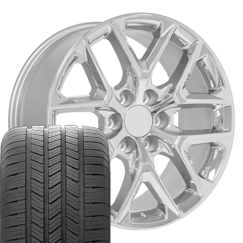 OE Wheels CV62 20 Inch Rims and Tires Fit Silverado 1500 Style 6x139.7 ...