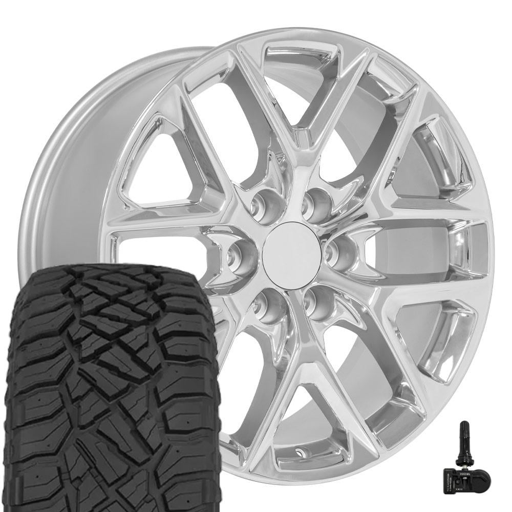 OE Wheels CV62 20 Inch Rims and Tires Fit Silverado 1500 Style 6x139.7 ...