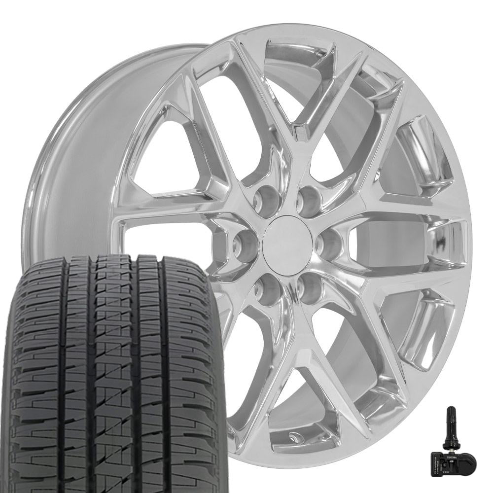 OE Wheels CV62 22 Inch Rims and Tires Fit Silverado 1500 Style 6x139.7 ...