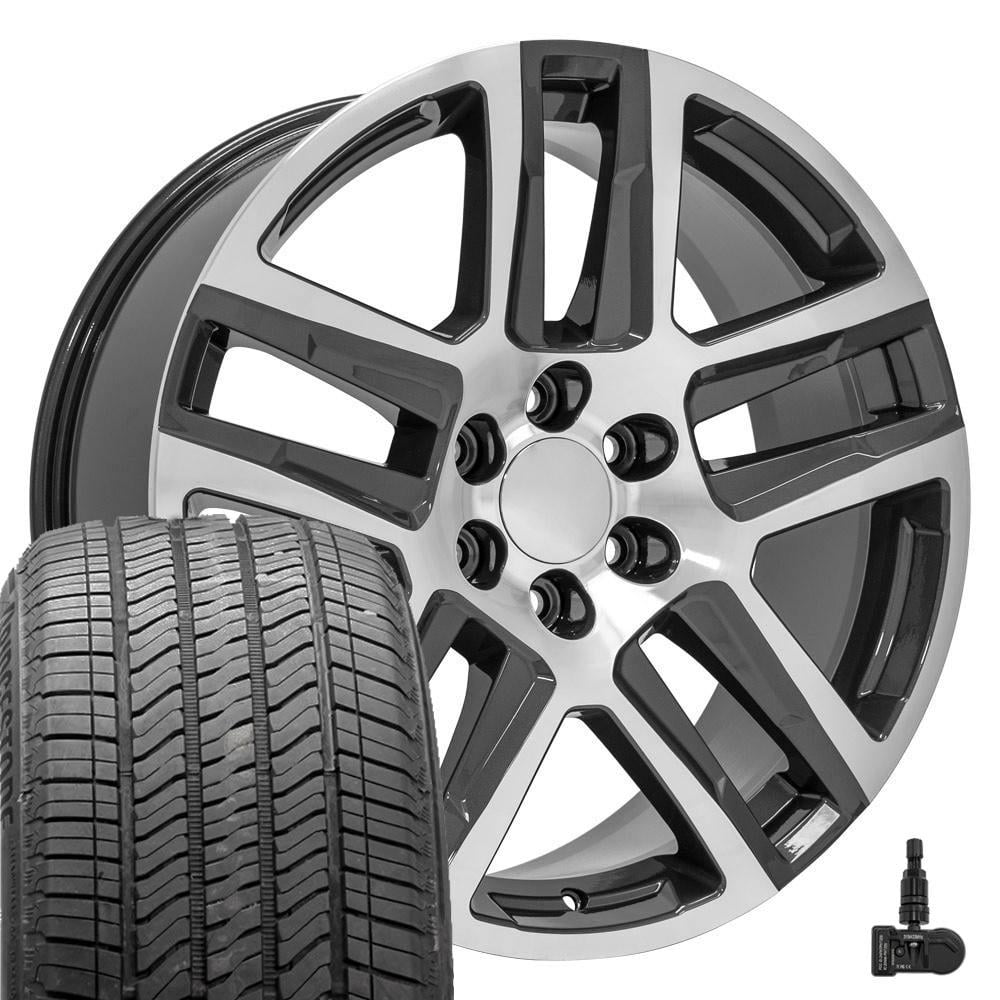 OE Wheels CV63 22 Inch Rims and Tires Fit Silverado 1500 Z71 Style ...