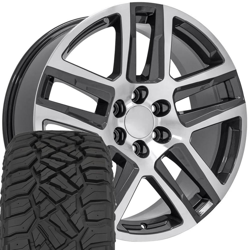 OE Wheels CV63 22 Inch Rims and Tires Fit Silverado 1500 Z71 Style ...