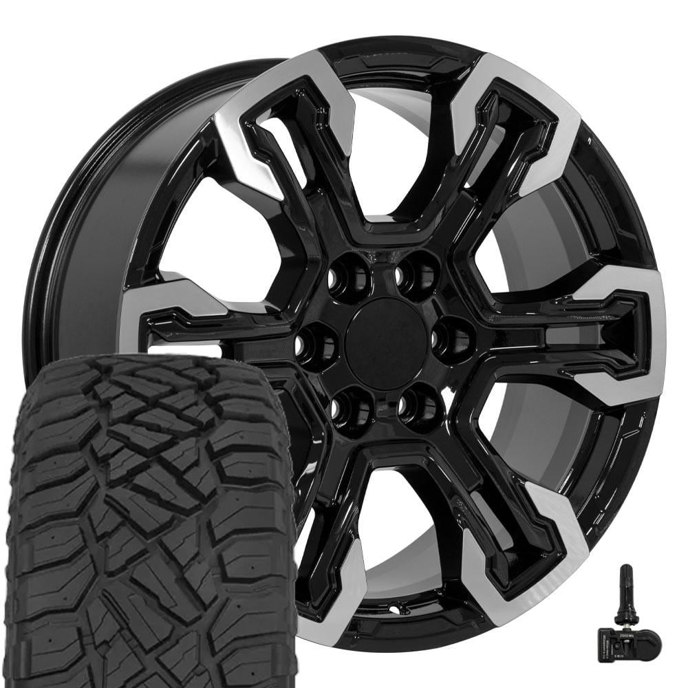OE Wheels CV65 20 Inch Rims and Tires Fit Silverado 1500 ZR2 Style ...