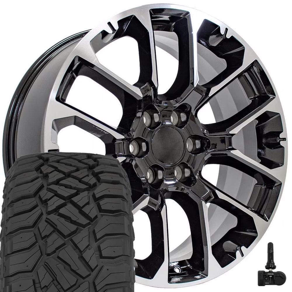 OE Wheels CV67 22 Inch Rims and Tires Fit Suburban 1500 High Country Style 6x139.7 22x9 Gloss ...
