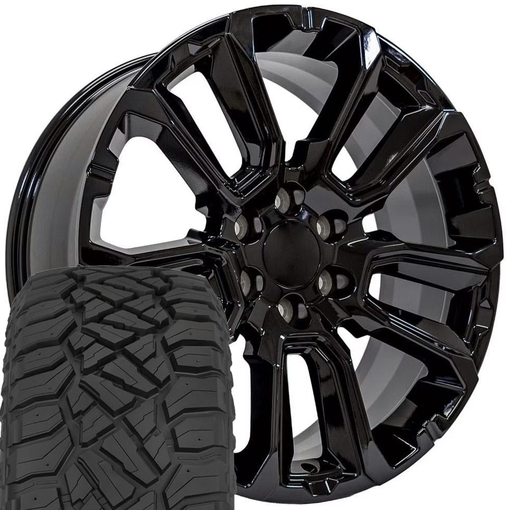 OE Wheels CV68 22 Inch Rims and Tires Fit Suburban 1500 High Country Style 6x139.7 22x9 Gloss ...