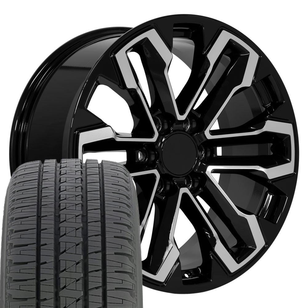 OE Wheels CV69 20 Inch Rims and Tires Fit Silverado 1500 Style 6x139.7 ...
