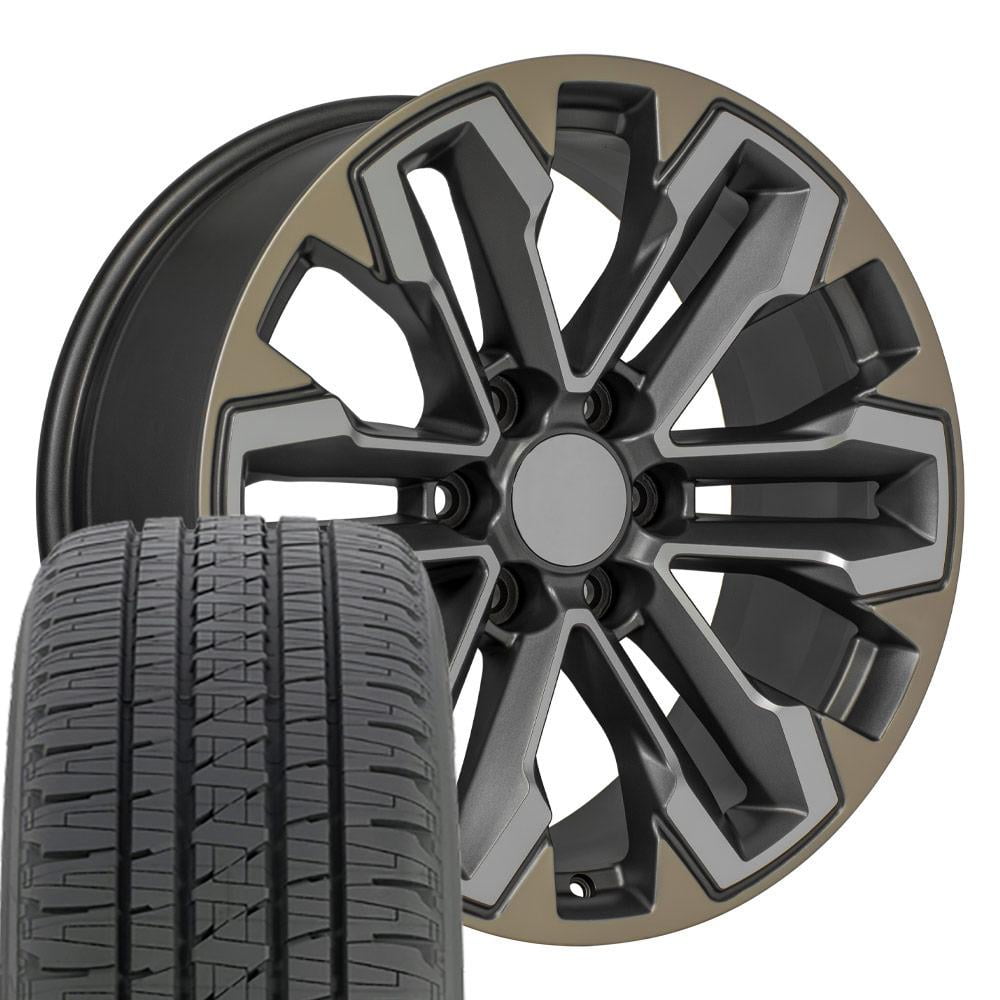 OE Wheels CV69 20 Inch Rims and Tires Fit Silverado 1500 Style 6x139.7 ...