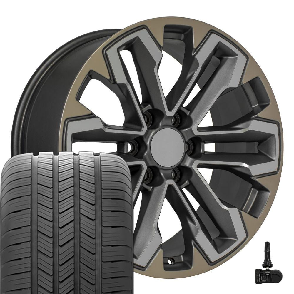 OE Wheels CV69 20 Inch Rims and Tires Fit Silverado 1500 Style 6x139.7 ...