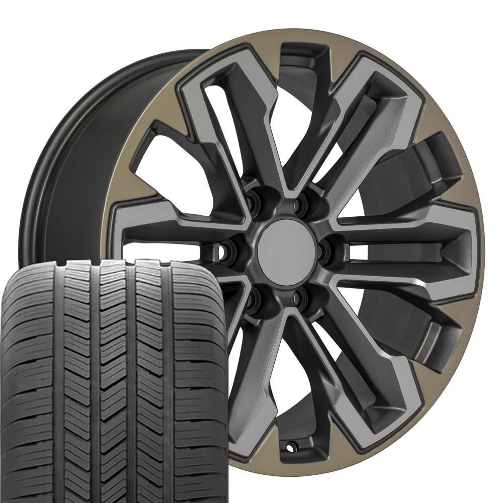 OE Wheels CV69 20 Inch Rims and Tires Fit Silverado 1500 Style 6x139.7 ...