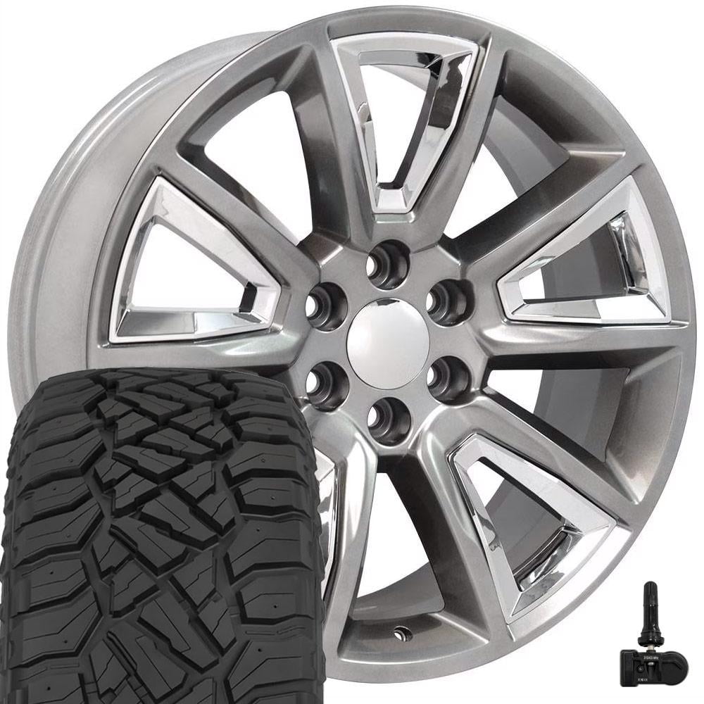 OE Wheels CV73B 22 Inch Rims and Tires Fit Tahoe Style 6x139.7 22x9 ...