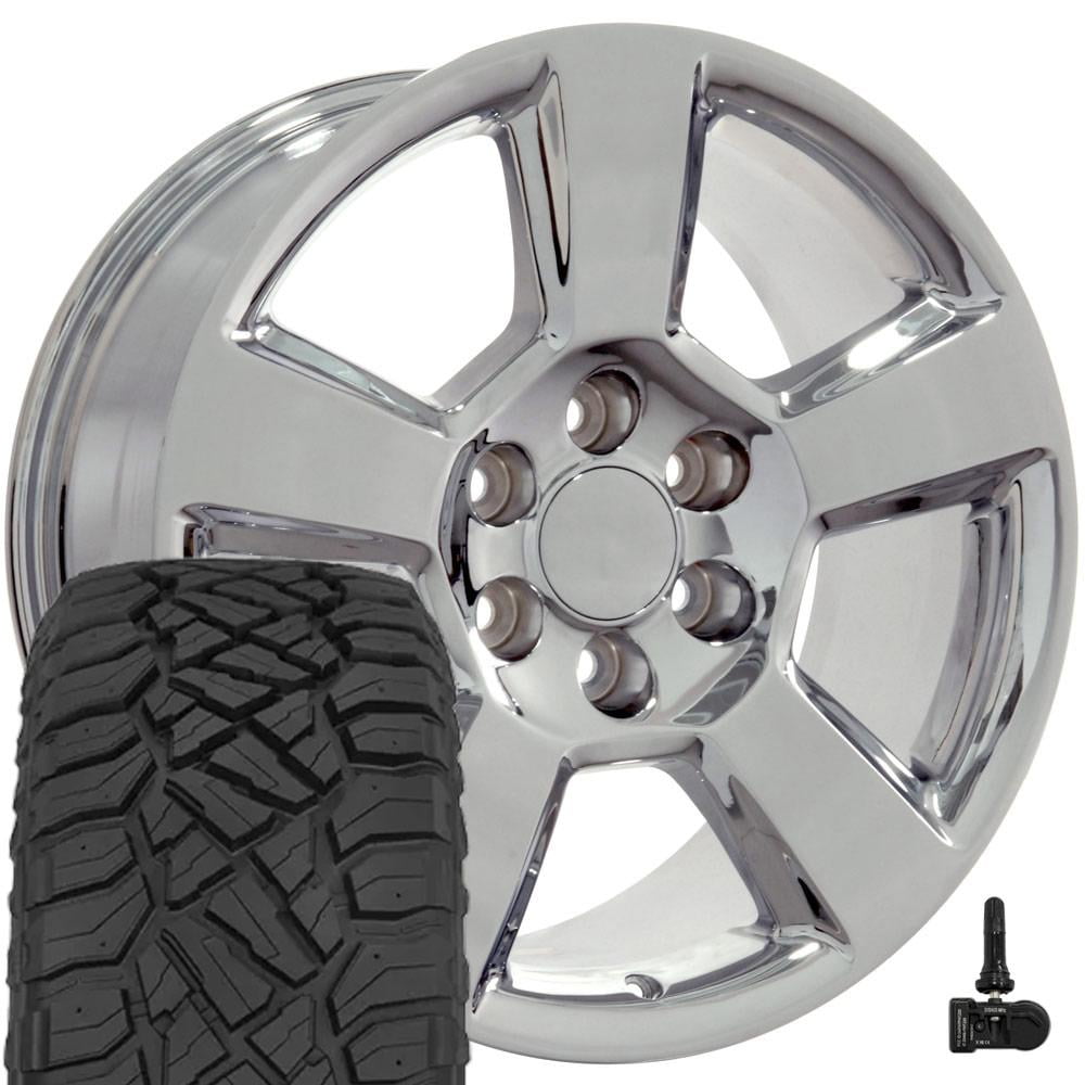 OE Wheels CV76 20 Inch Rims and Tires Fit Tahoe Style 6x139.7 20x9 Chrome - Hollander 5652 ...