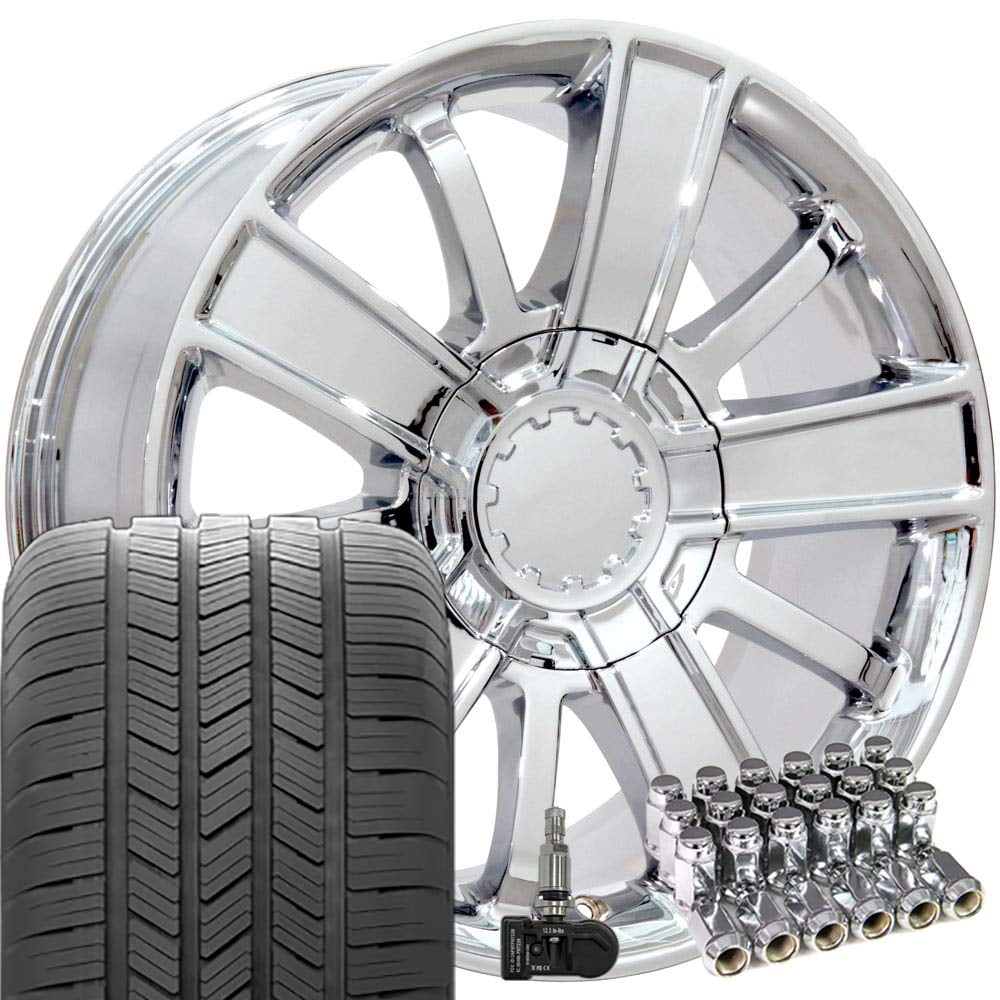OE Wheels CV77 20 Inch Rims and Tires Fit Silverado 1500 Style 6x139.7 ...
