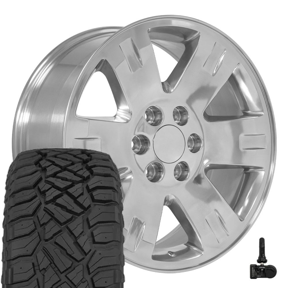 OE Wheels CV81 20 Inch Rims and Tires Fit Yukon Style 6x139.7 20x8.5 ...