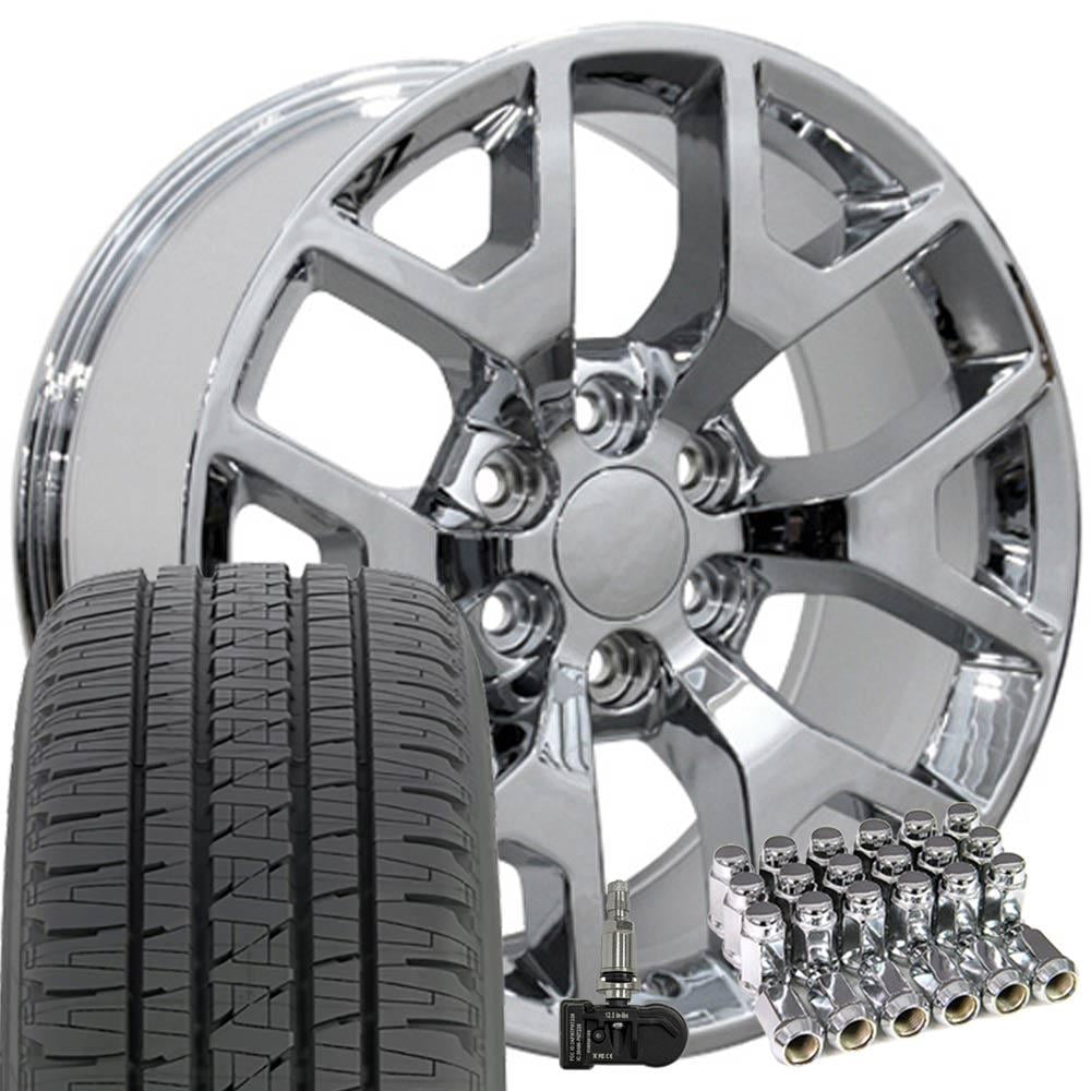OE Wheels CV92 22 Inch Rims and Tires Fit Sierra 1500 Honeycomb Style ...