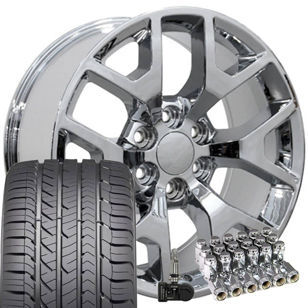 OE Wheels CV92 22 Inch Rims and Tires Fit Sierra 1500 Honeycomb Style ...
