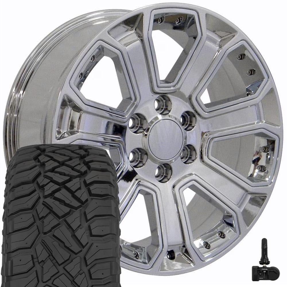 OE Wheels CV93B 22 Inch Rims and Tires Fit Silverado 1500 Style 6x139.7 ...