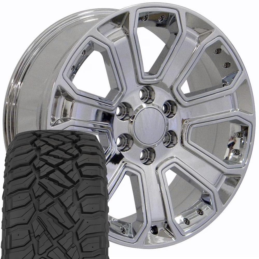 OE Wheels CV93B 22 Inch Rims and Tires Fit Silverado 1500 Style 6x139.7 ...