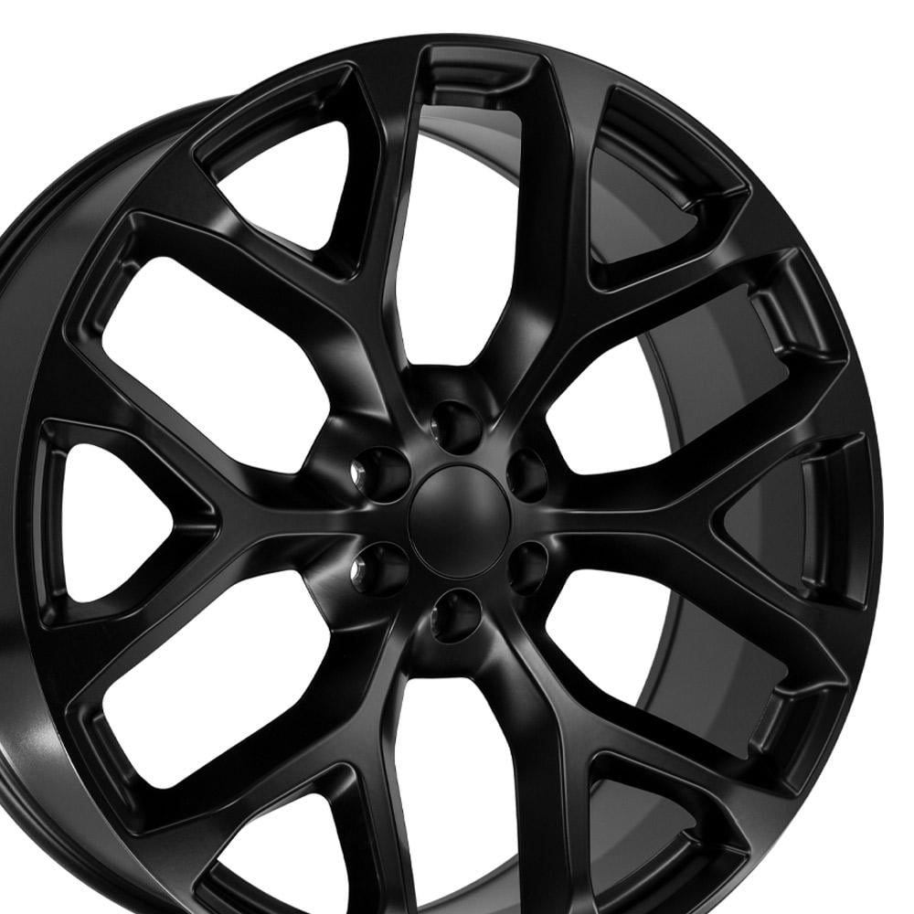 OE Wheels CV98B 26 Inch Rim Fits Silverado 1500 Snowflake Style 6x139.7 26x10 Satin Black ...