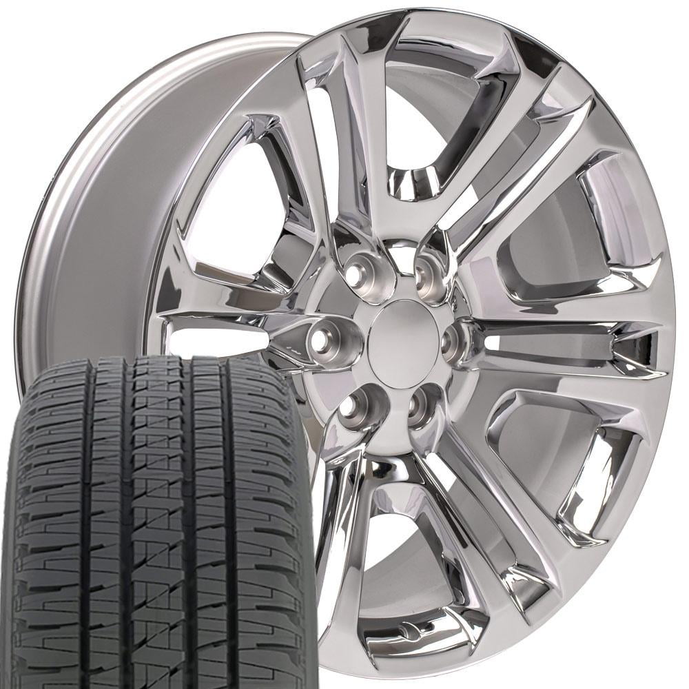 OE Wheels CV99 22 Inch Rims and Tires Fit Sierra 1500 Style 6x139.7 ...