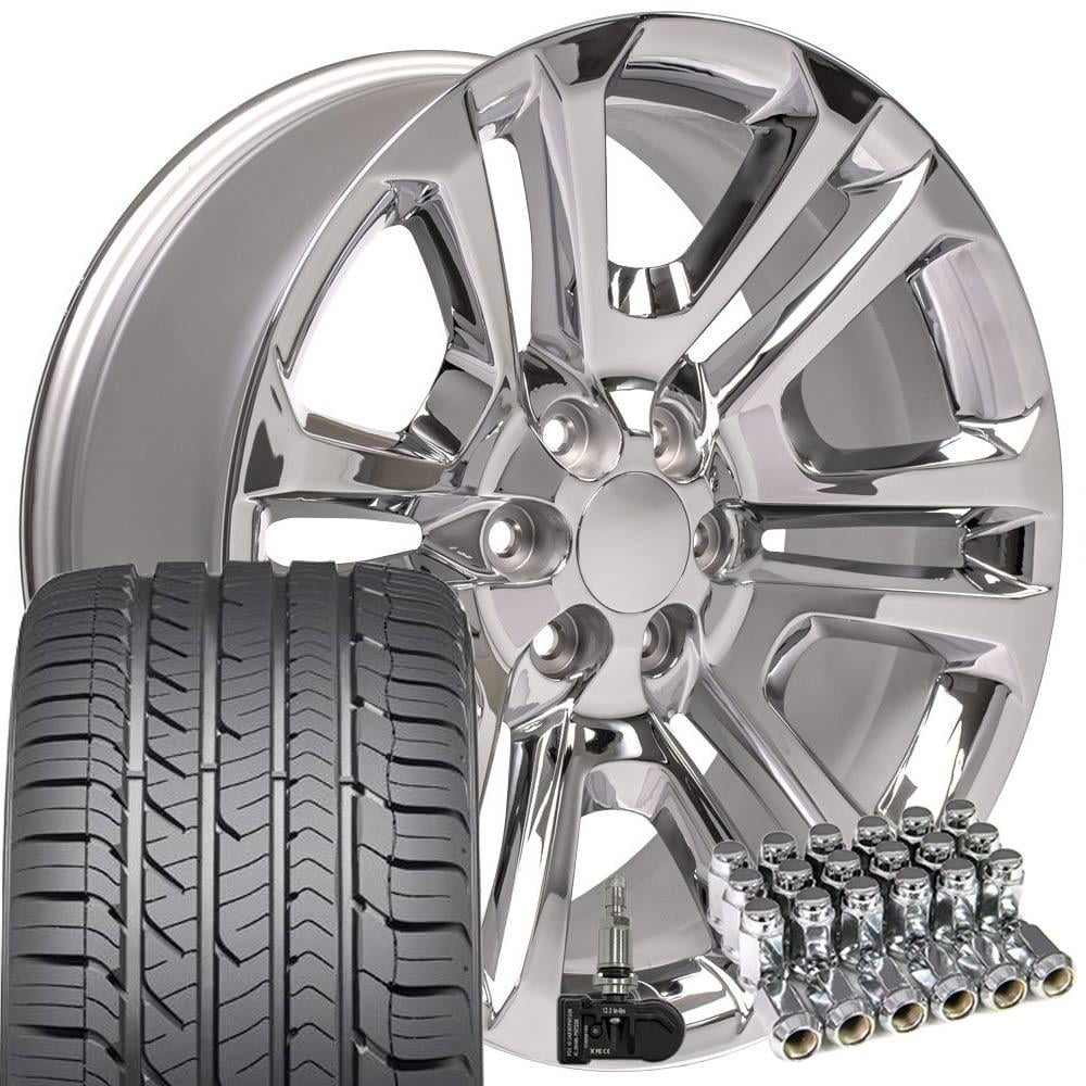 OE Wheels CV99 22 Inch Rims and Tires Fit Sierra 1500 Style 6x139.7 ...
