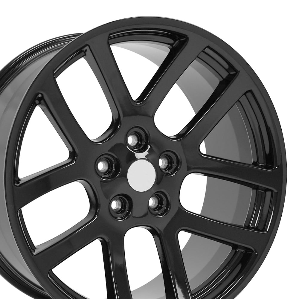 OE Wheels DG51 22 Inch Rims Fit Ram SRT Style 5x139.7 22x10 Gloss Black ...