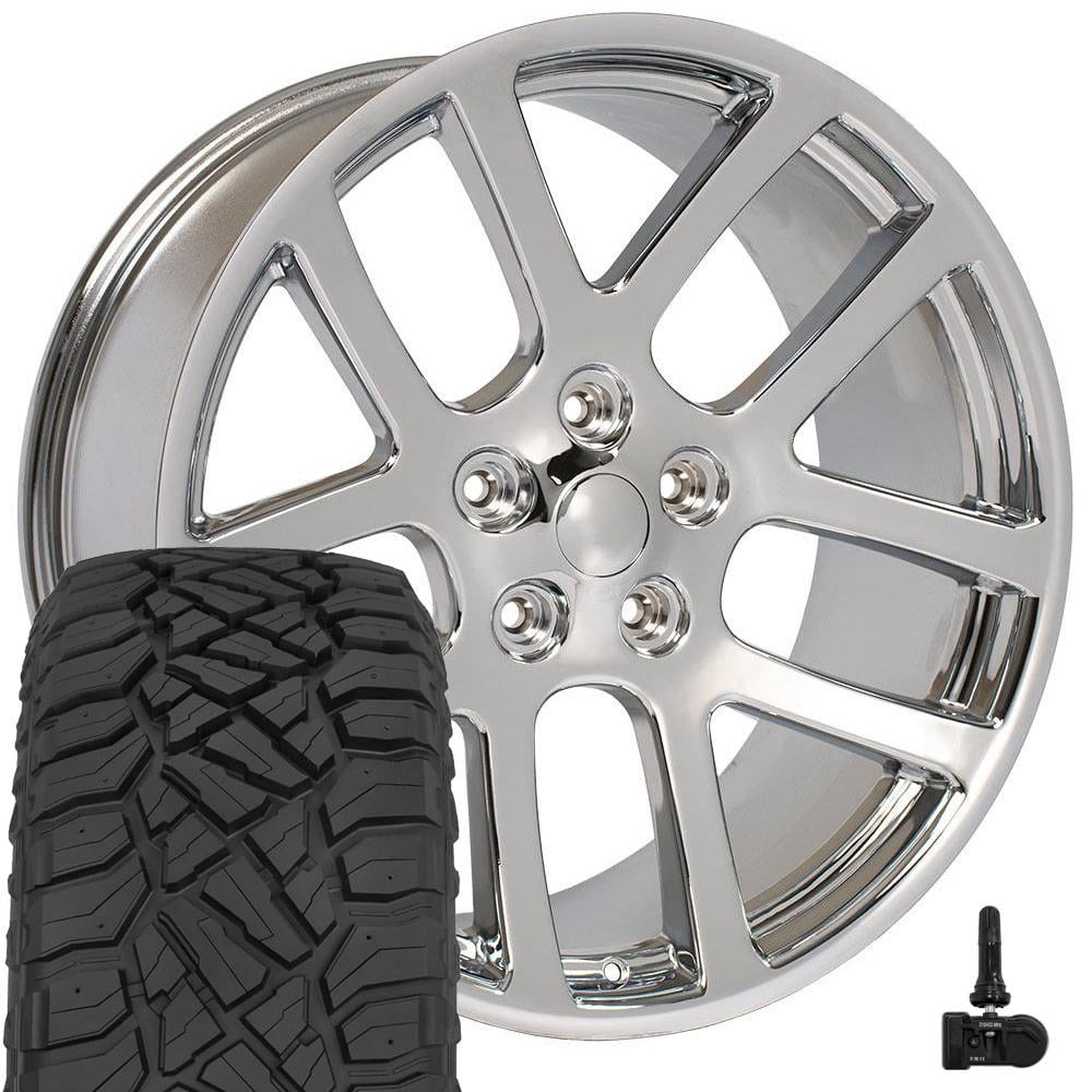 OE Wheels DG51 22 Inch Rims and Tires Fit Ram SRT Style 5x139.7 22x10 ...