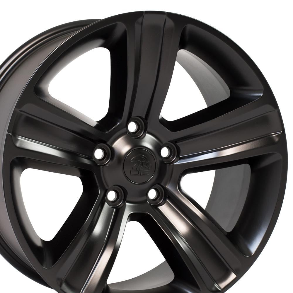 OE Wheels DG65 20 Inch Rims Fit Ram 1500 Style 5x139.7 20x9 Satin Black ...