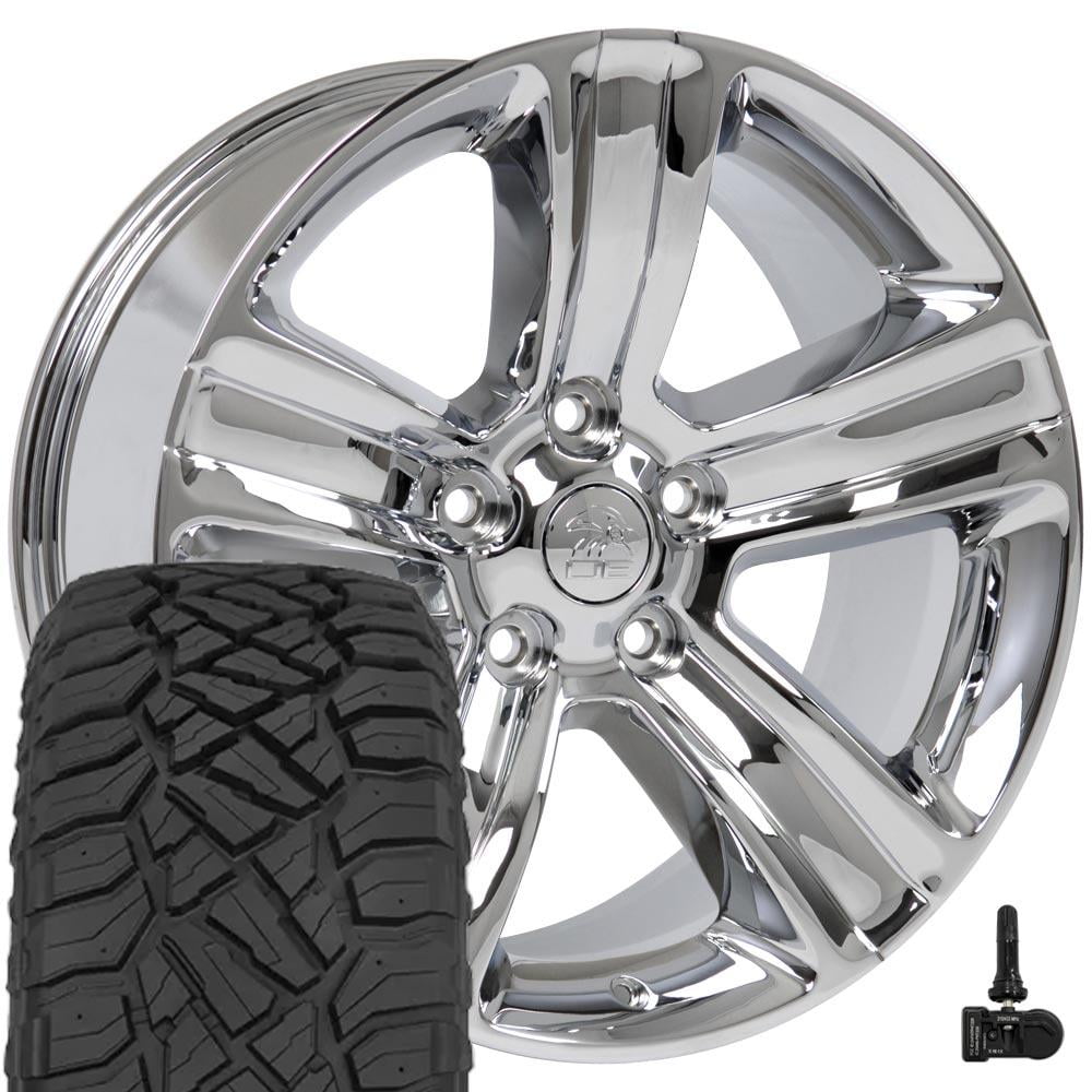 OE Wheels DG65 20 Inch Rims and Tires Fit Ram 1500 Style 5x139.7 20x9 ...
