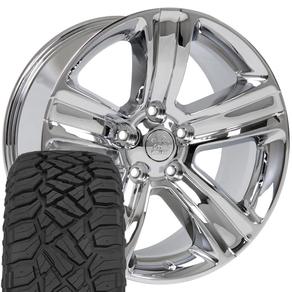 OE Wheels DG65 20 Inch Rims and Tires Fit Ram 1500 Style 5x139.7 20x9 ...