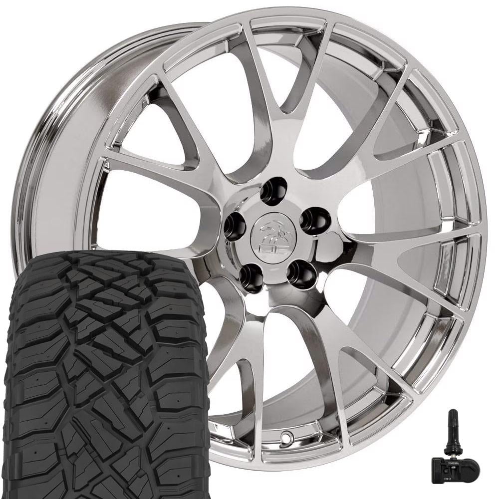 OE Wheels DG69 22 Inch Rims and Tires Fit Ram Hellcat Style 5x139.7 ...