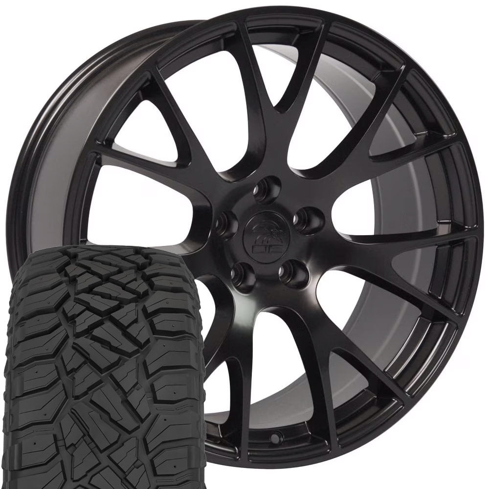 OE Wheels DG69 22 Inch Rims and Tires Fit Ram Hellcat Style 5x139.7 ...