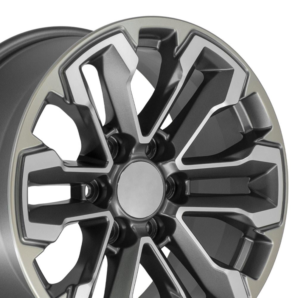 OE Wheels CV69 18 Inch Rims Fit Silverado 1500 Style 6-139.7 18x8.5 ...