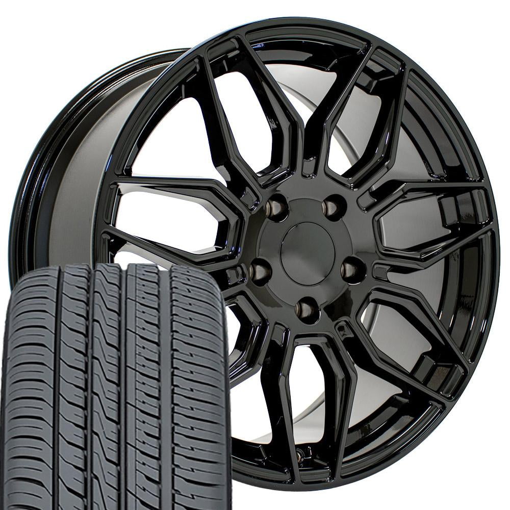 OE Wheels CV03 18 Inch Rims and Tires Fit Corvette C8 Z06 Style 5x120 ...