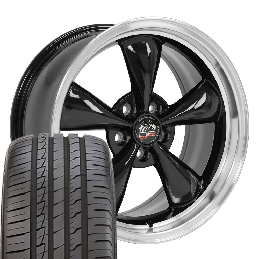 OE Wheels FR01 18 Inch Rims and Tires Fit Mustang Bullitt Style 5x114.3 ...