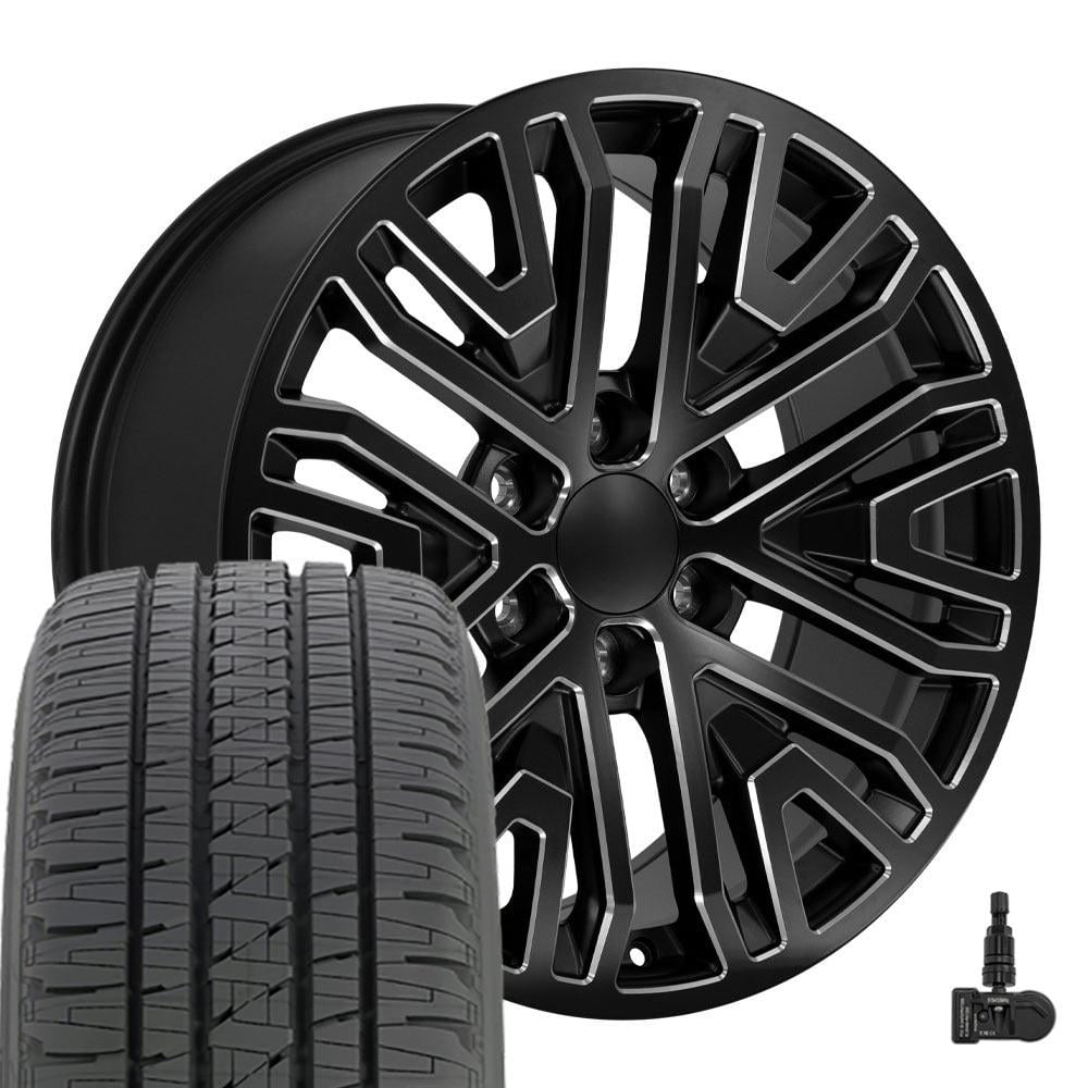 OE Wheels CV37 20 Inch Rims and Tires Fit Sierra 1500 Style 6x139.7 ...