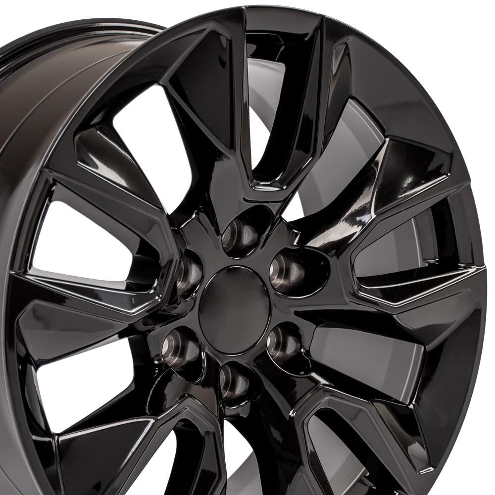 OE Wheels 20 inch Gloss Black 5916 Rims Set for Tahoe, Chevy Silverado ...