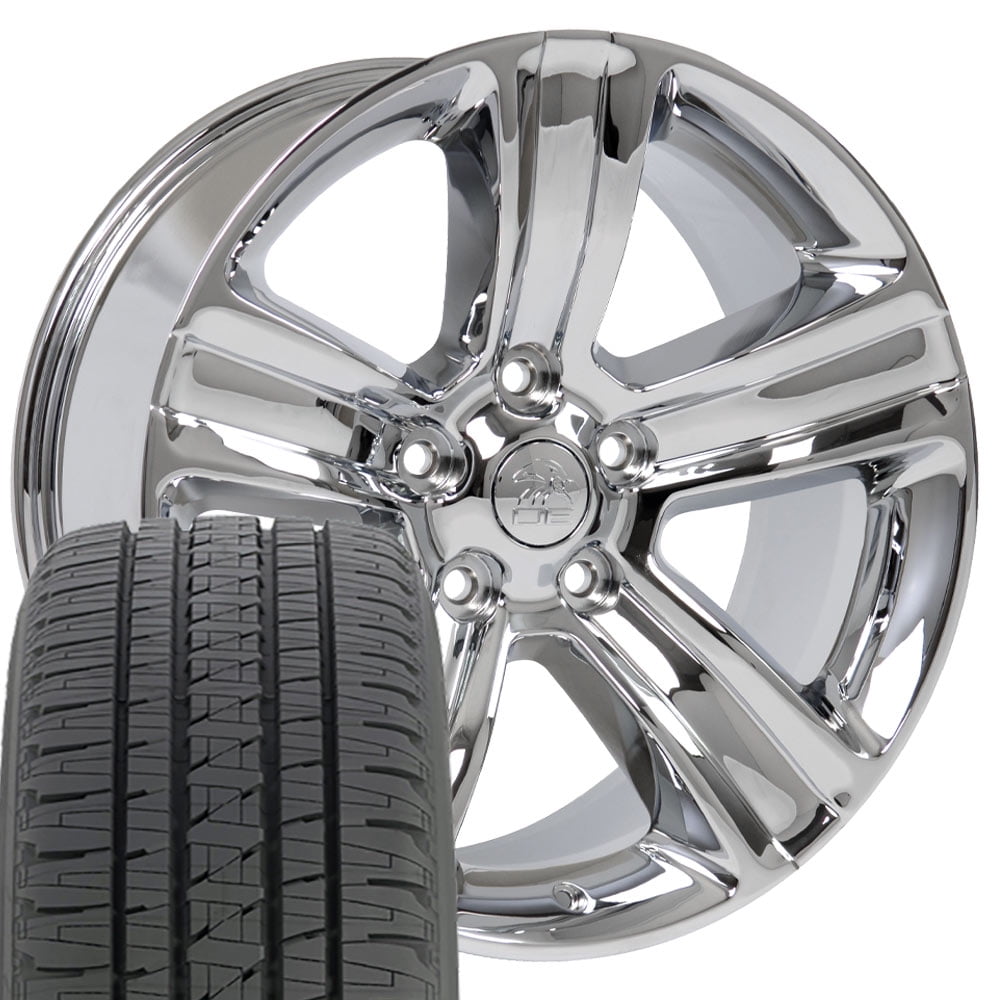 OE Wheels DG65 20 Inch Rims and Tires Fit Ram 1500 Style 5x139.7 20x9 ...