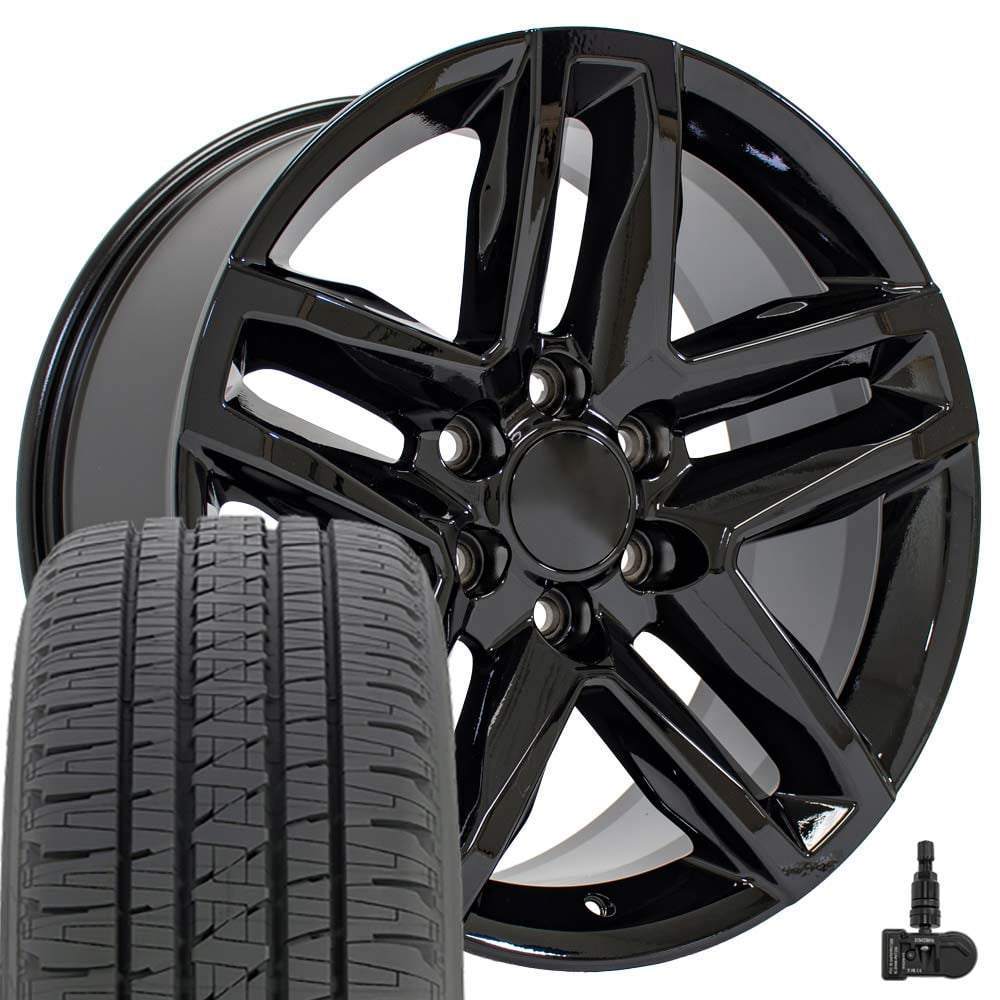 OE Wheels CV34 20 Inch Rims and Tires Fit Silverado 1500 Trail Boss ...