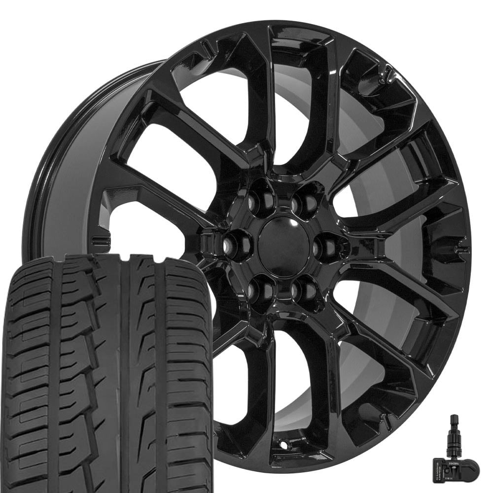 OE Wheels CV67 22 Inch Rims and Tires Fit Suburban 1500 High Country ...