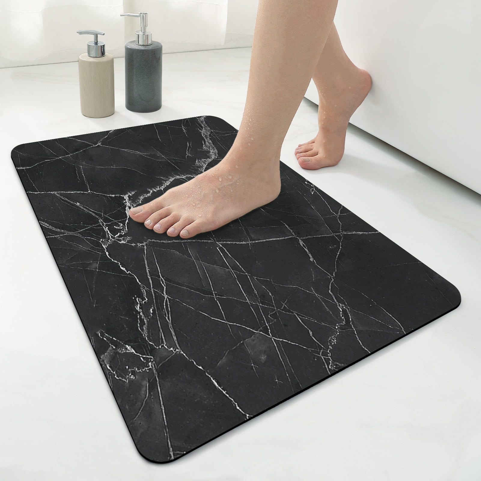 OEAKAY Bathroom Mat, Quick Dry Absorbent Bathmat, Ultra-Thin Low ...