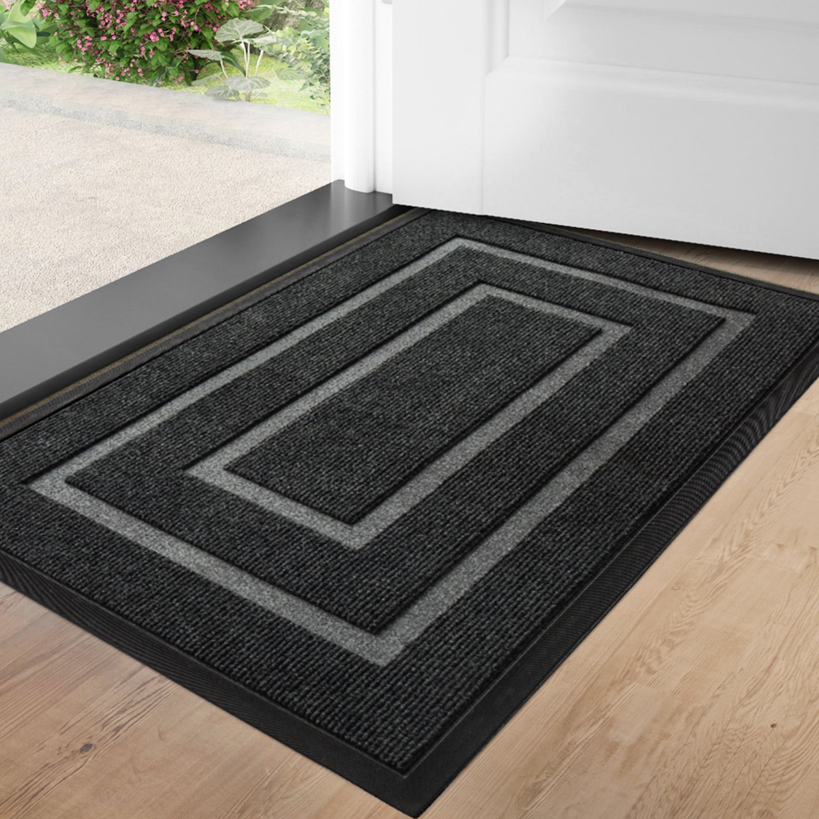 OEAKAY Door Mat Heavy Duty Welcome Mat for Front Door Stain Resistant ...