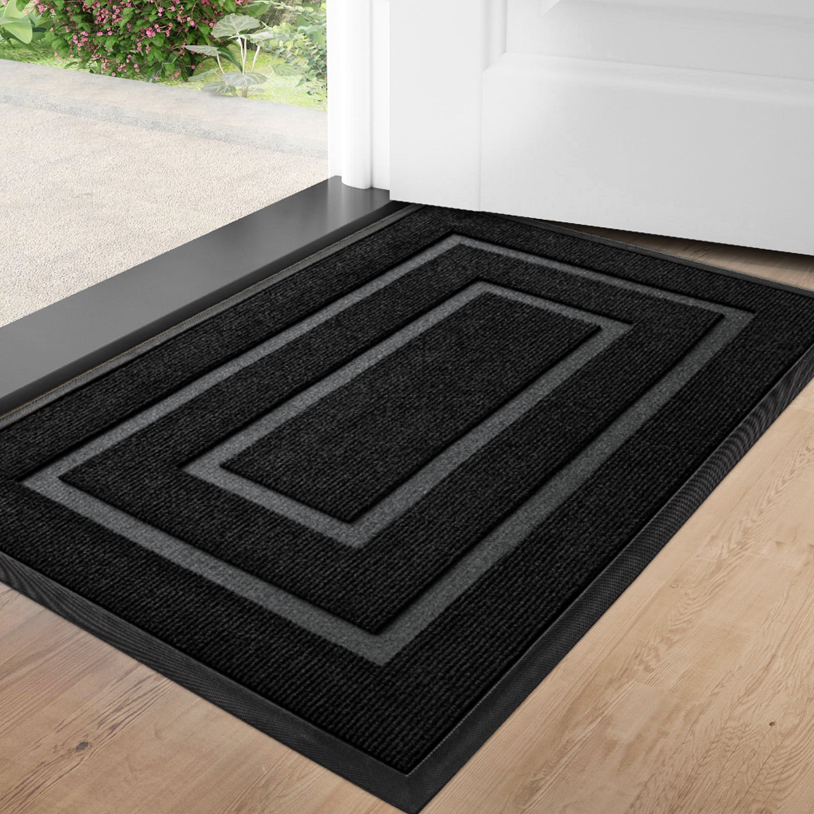 OEAKAY Door Mat Heavy Duty Welcome Mat for Front Door Stain Resistant ...