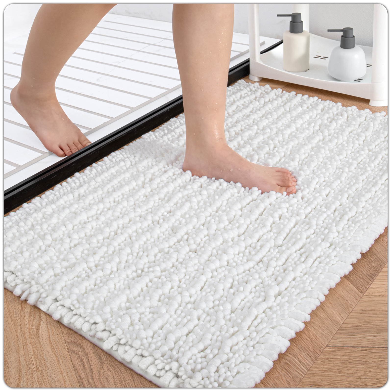 Garland Rug Serendipity 3 Piece Shaggy Nylon Washable Bathroom Rug Set ...