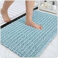 "OEAKAY Plush Chenille Bath Mat, Non-Slip, Absorbent, Washable, 20""x32 ...